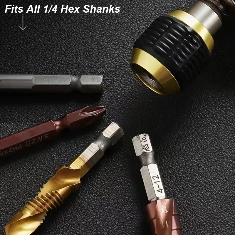 Hex Bit Holder Extension Quick Release Chuck Drilling Adapter Convertor ...