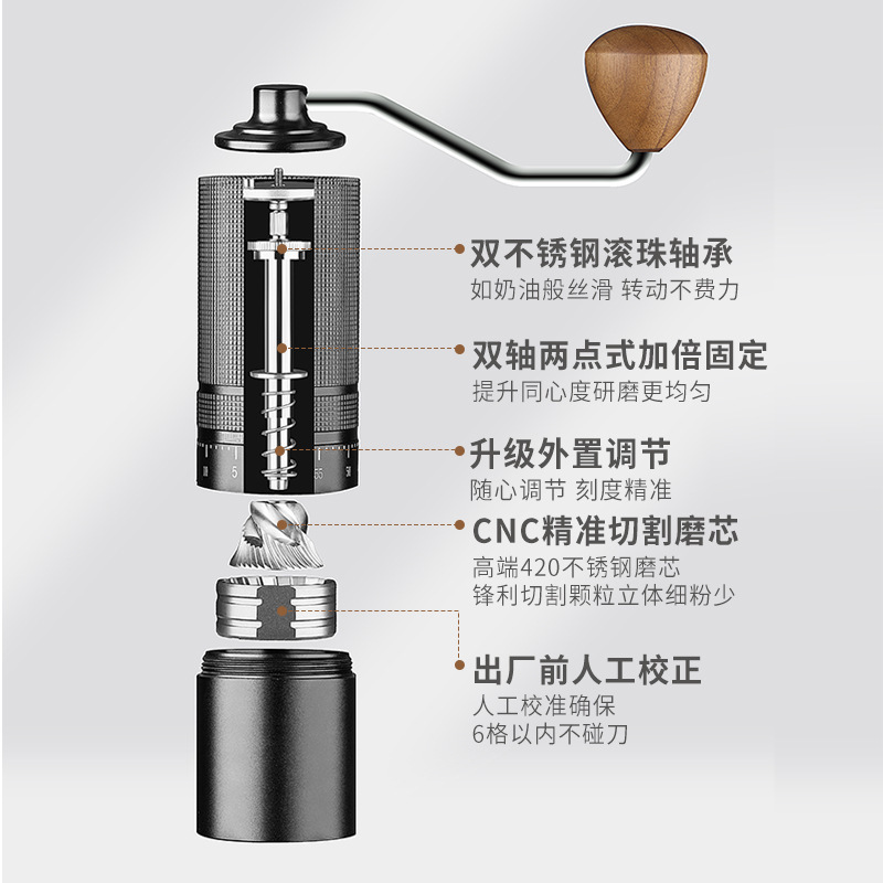 External Scale Hand Crank Coffee Machine Z48 CNC | External Adjustment ...