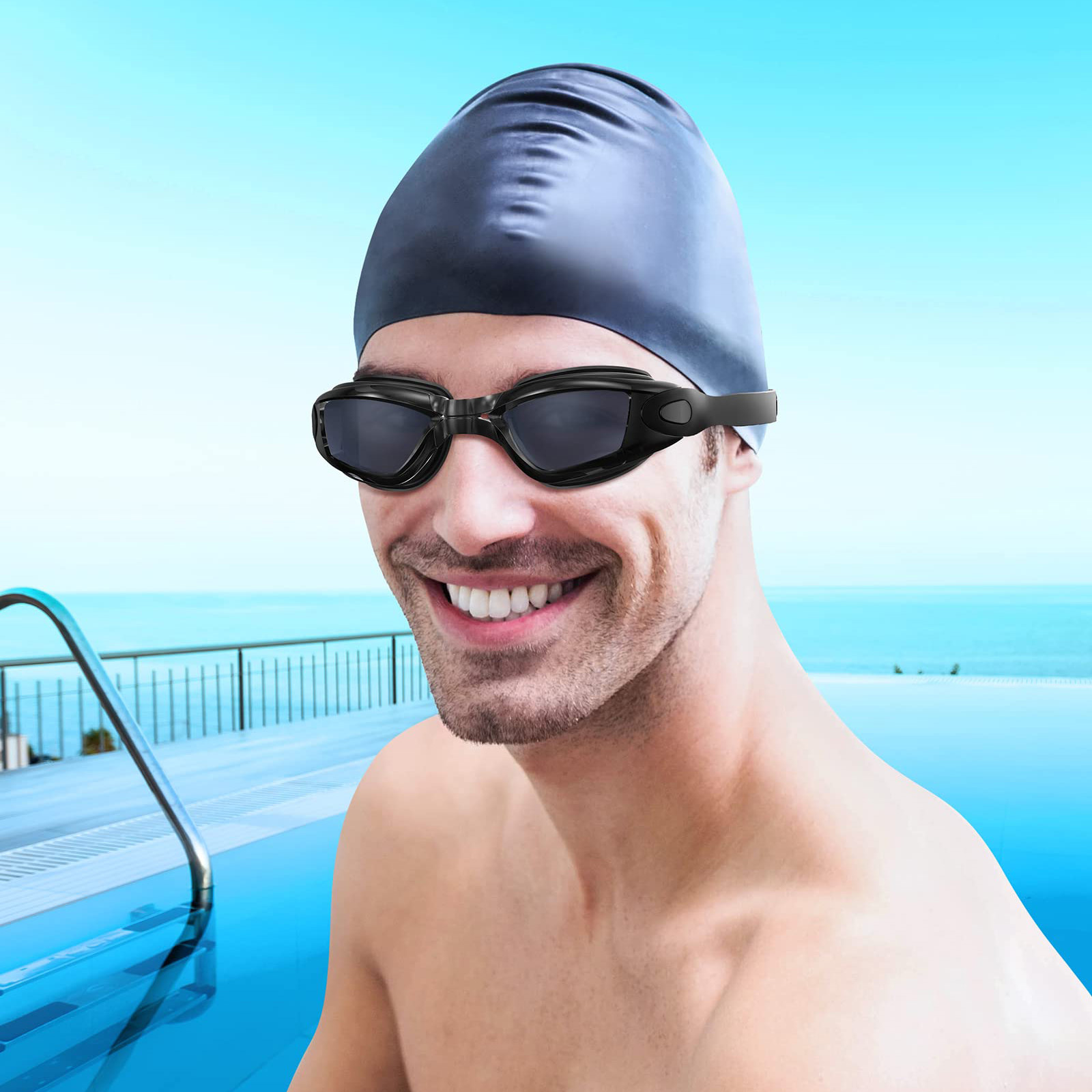 Swimming Goggles Professional Waterproof Swim Eyewear Glasses Anti-fog ...