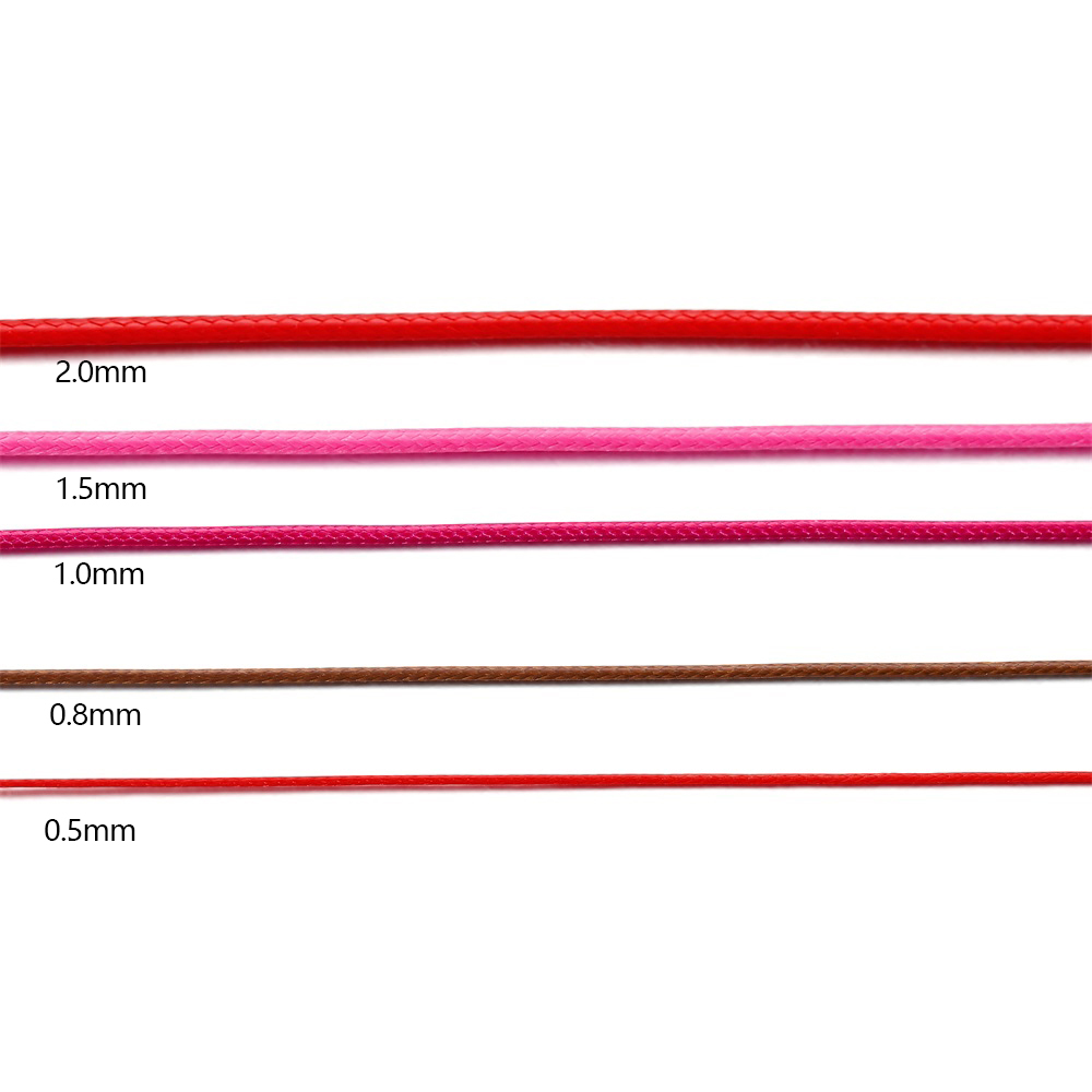 St.kunkka 10m/lot 0.5-2.0mm Leather Line Waxed Cord Cotton Thread ...