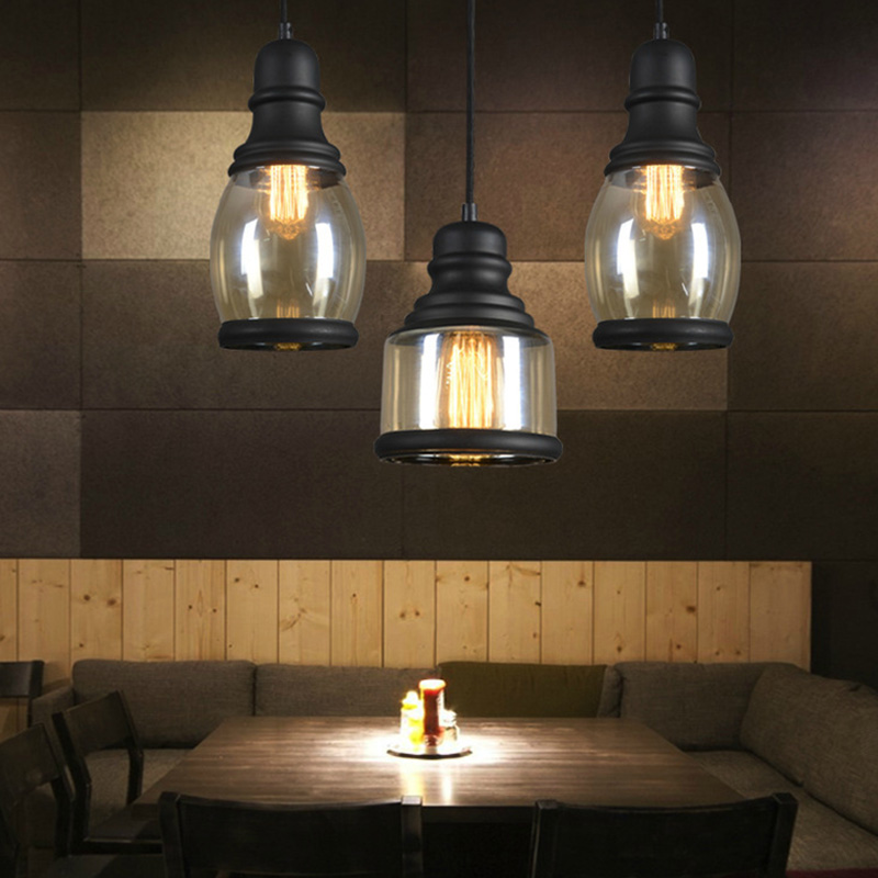 LAMPU GANTUNG BAR COUNTER LIGHT KITCHEN ISLAND CHANDELIER INDUSTRIAL ...