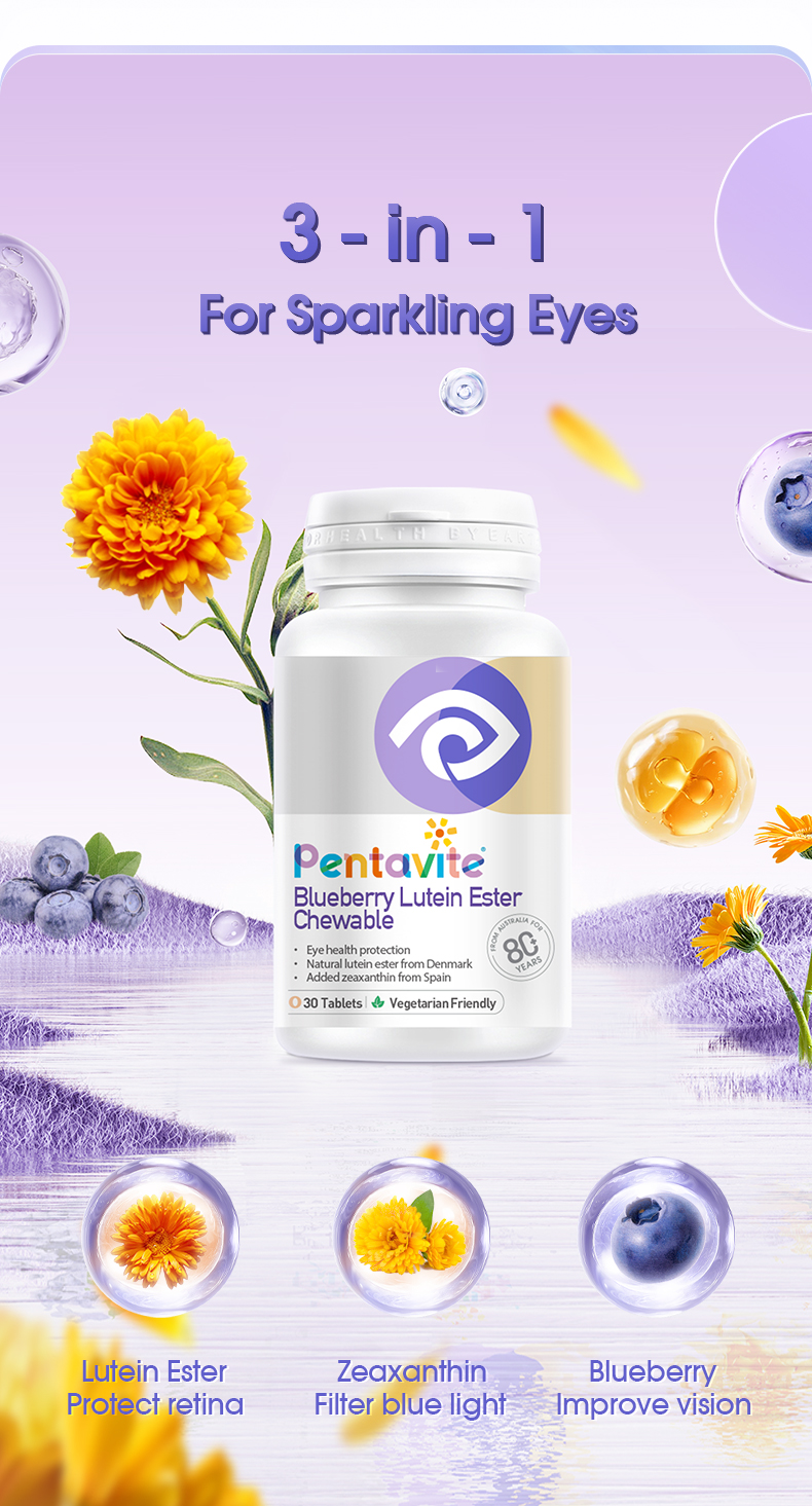 Pentavite Lutein + Vitamin B + Vitamin C Collagen Multivitamin ...
