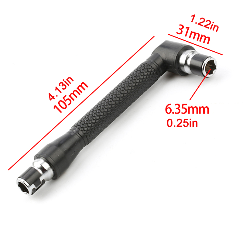Mini Portable L-Shape 1/4 hex screwdriver bit 90 degree double headed ...