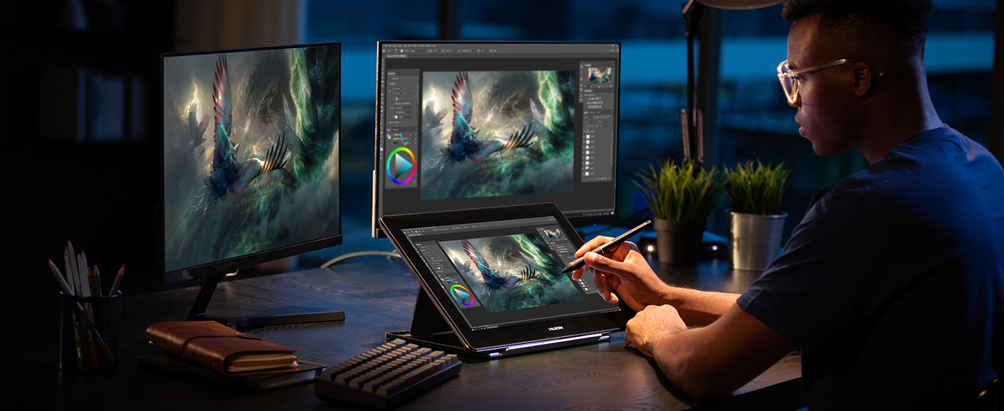 HUION Kamvas Pro 16 Plus 4K UHD Graphics Drawing Tablet with Screen ...