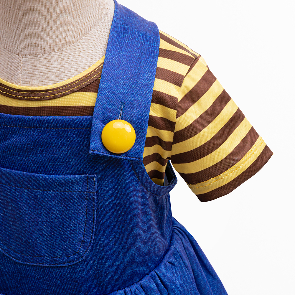 Minions Costume for Kids Girls Minion T-shirts+Dress with Goggles and ...