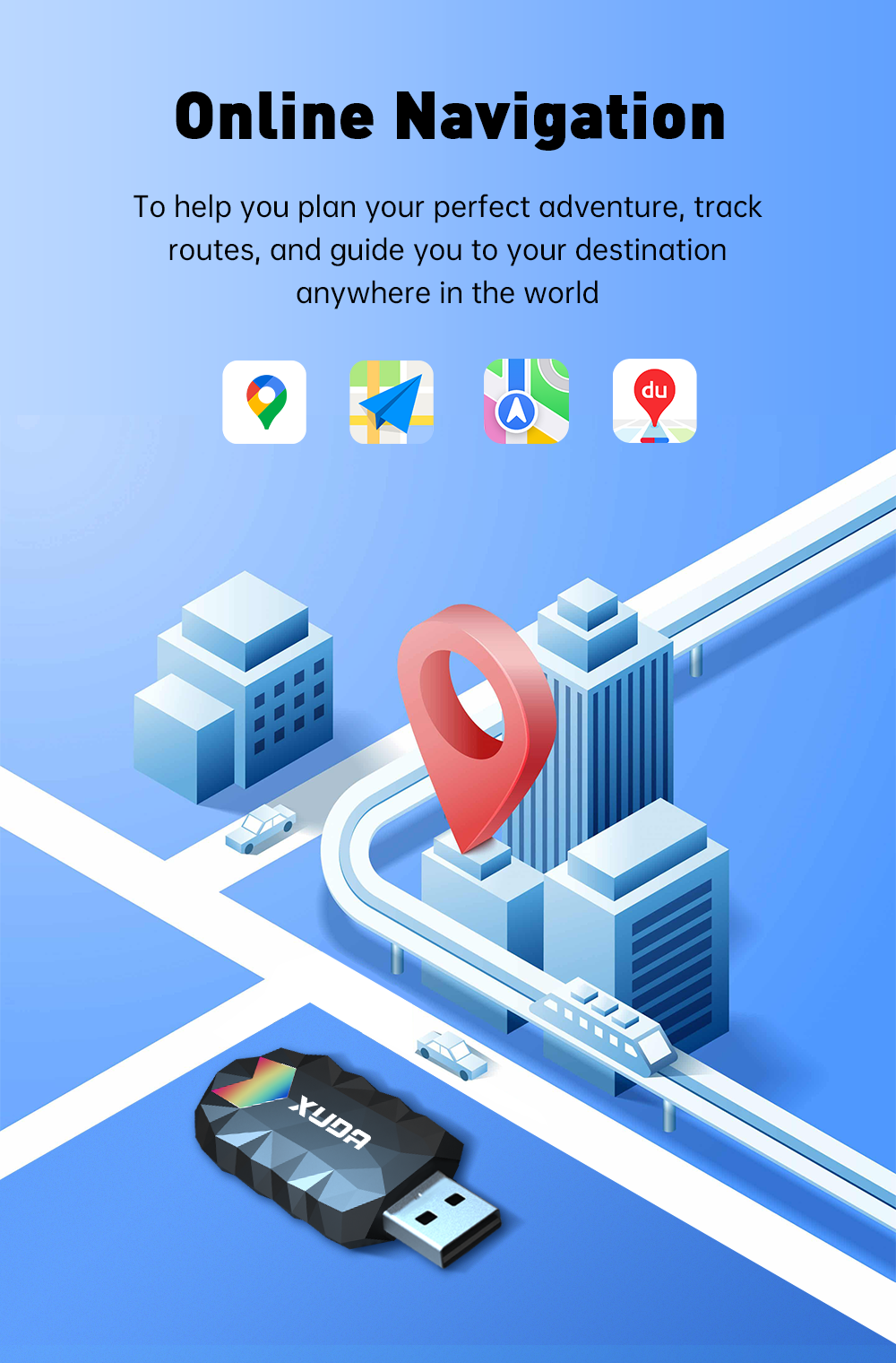 XUDA NEW 2in1 RGB Wireless CarPlay AI Mini Box Android Auto Box Plug ...