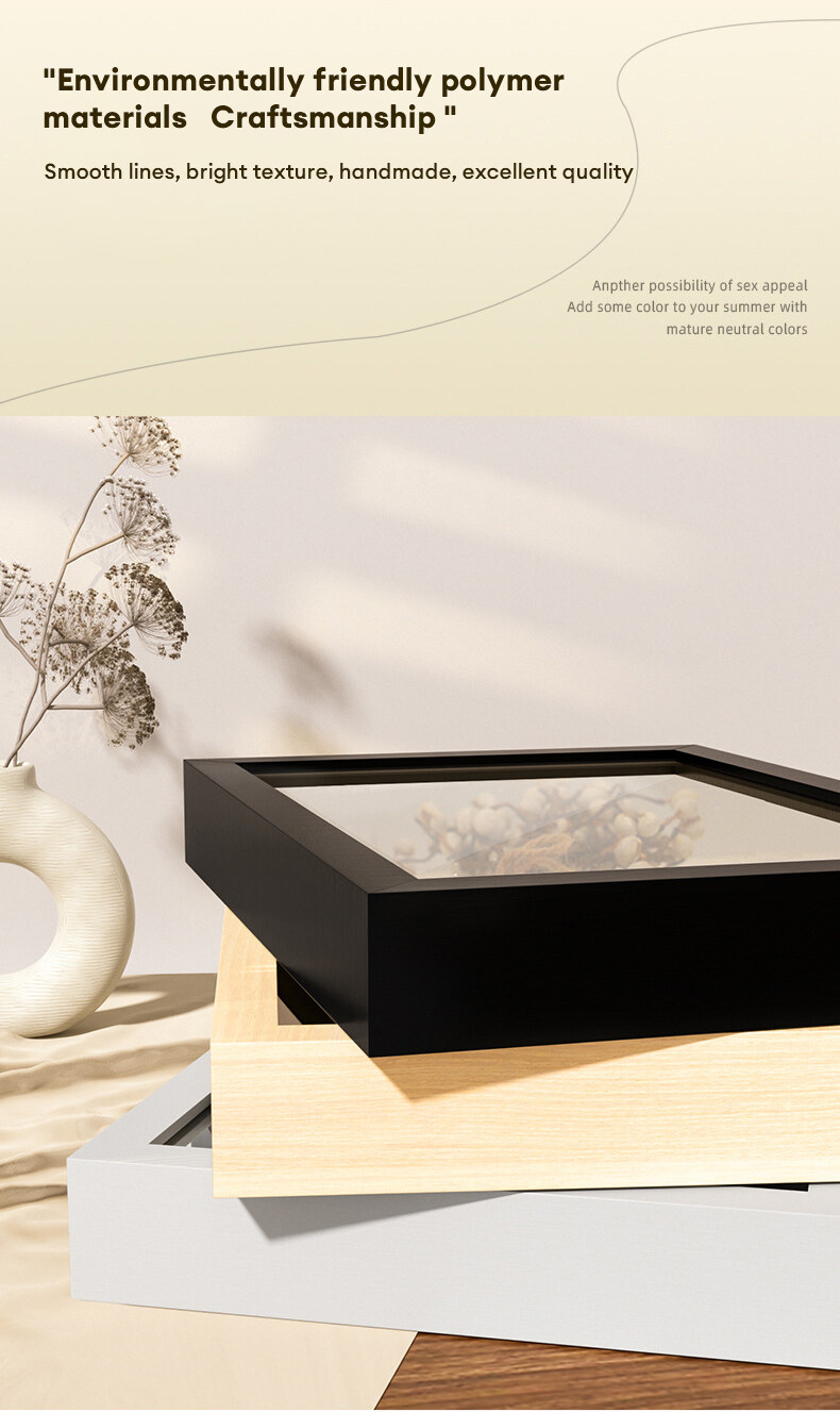 Wooden Frame 3D Flower Hollow Frame 3cm Depth Picture Frame Minimalist ...