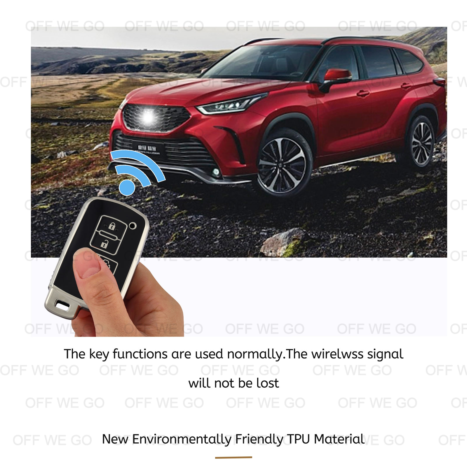 OFF WE GO Toyota Sienta Alphard Voxy Noah Esquire Harrier Car Key Case ...