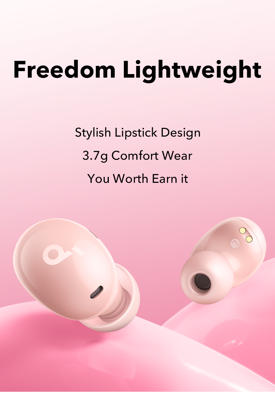 ANKER soundcore A30i Noise Cancelling Earbuds Lipstick-Shaped Stylish ...