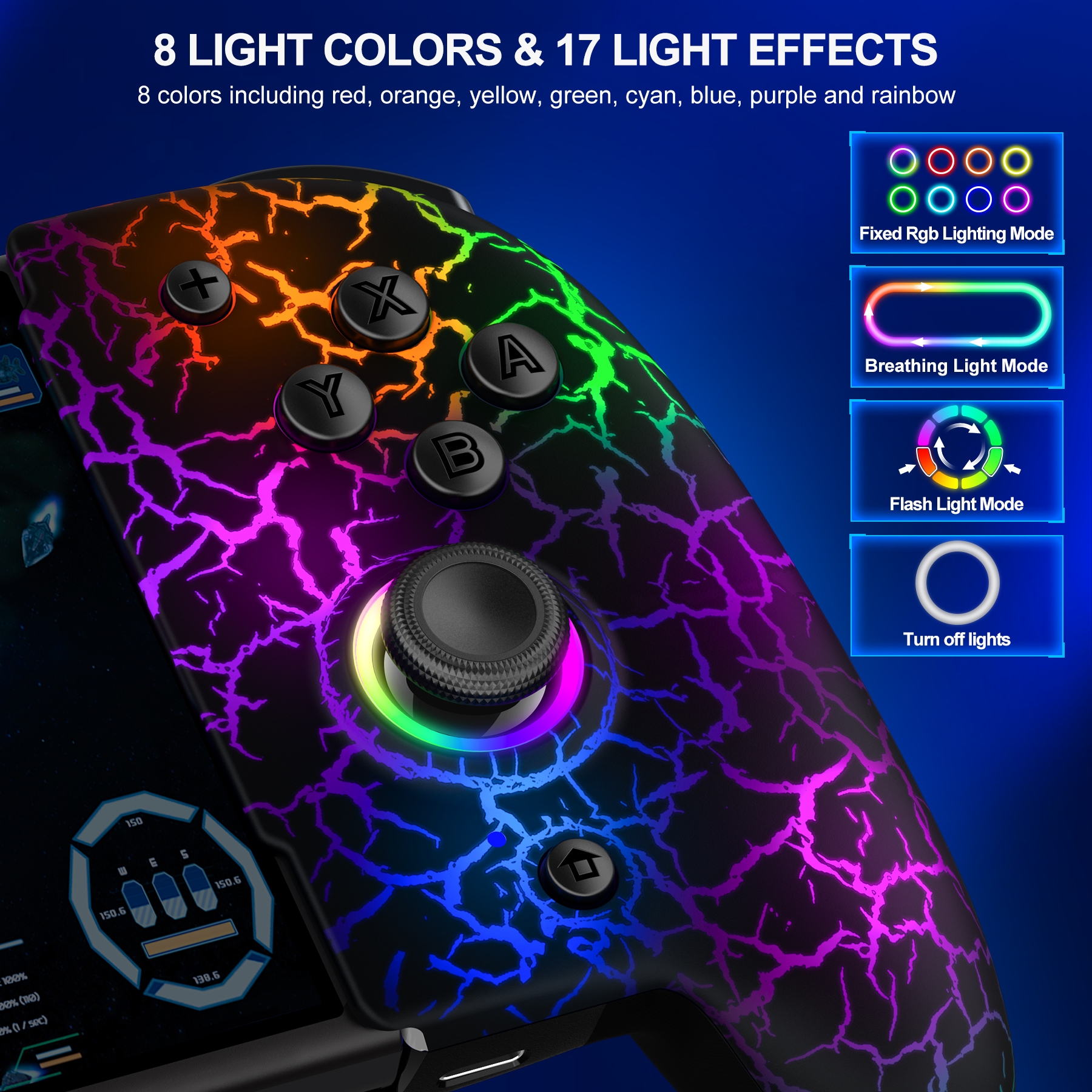 BEBONCOOL RGB Controller For Nintendo Switch/Switch OLED Gamepads 6 ...