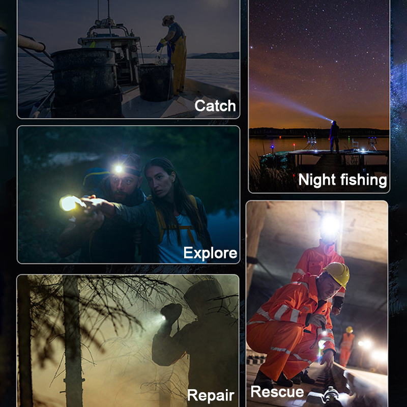 LED Super Bright Mini LED Flashlight Type-C USB Rechargeable Portable ...