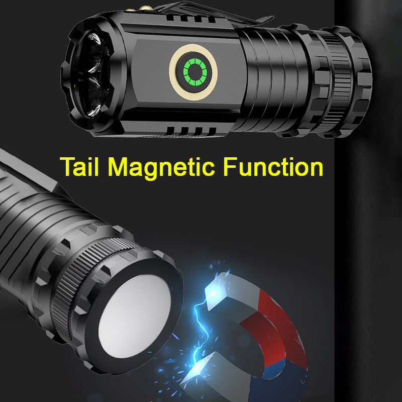 LED Super Bright Mini LED Flashlight Type-C USB Rechargeable Portable ...