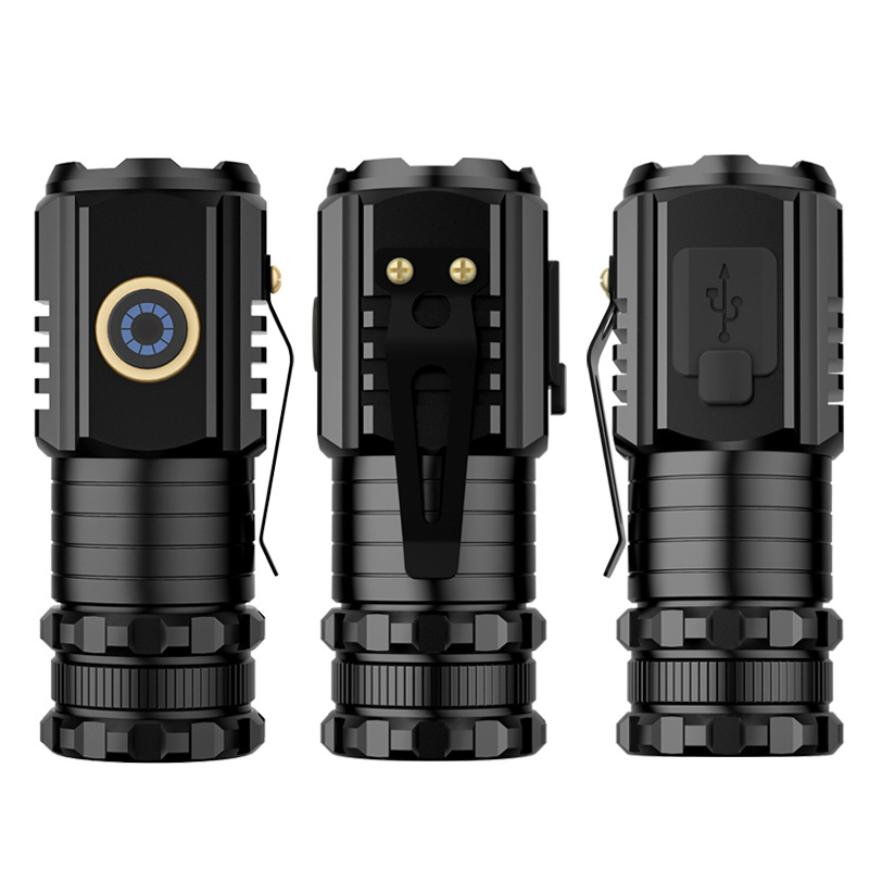 LED Super Bright Mini LED Flashlight Type-C USB Rechargeable Portable ...