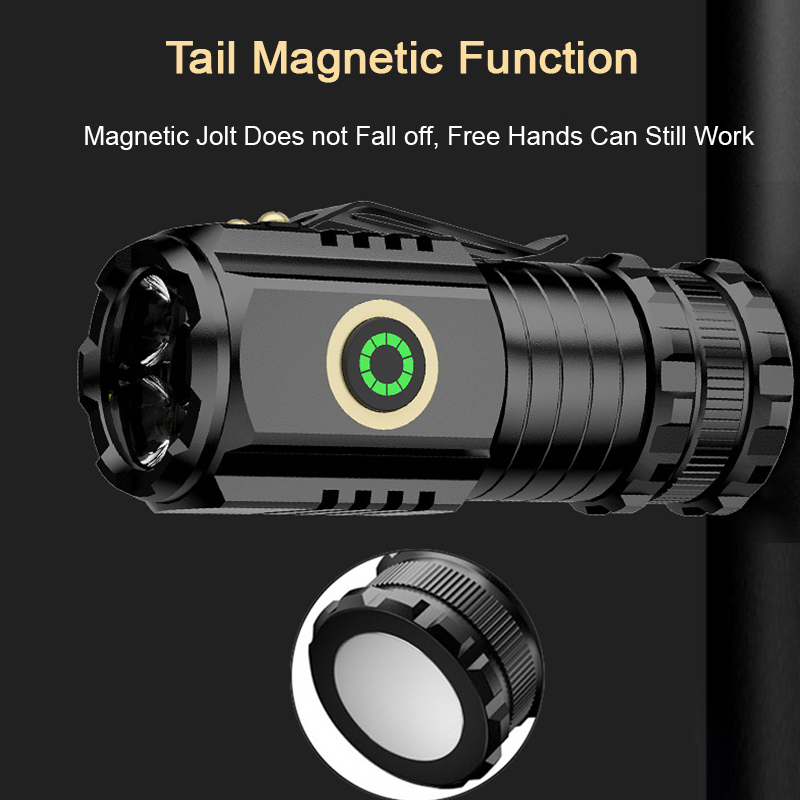 LED Super Bright Mini LED Flashlight Type-C USB Rechargeable Portable ...