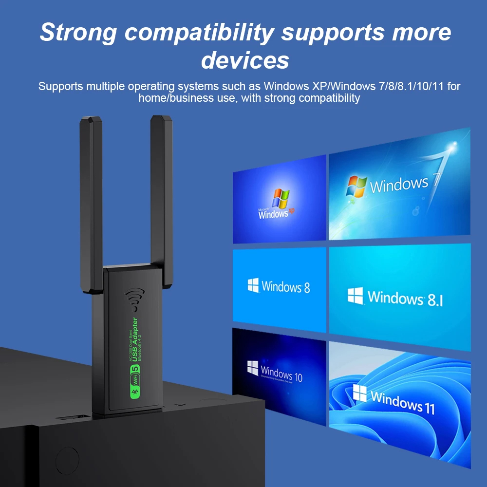 (Local Shipment) 1300Mbps USB WiFi5 Adapter Dual Band 2.4G/5Ghz Wi-Fi ...