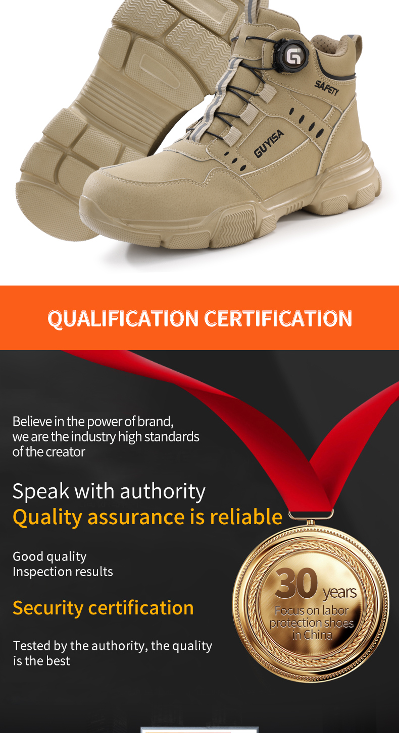 GUYISA Safety Shoes Work Shoes kasut safety boot lelaki Waterproof High-cut 37-46 F055 | Shopee ...