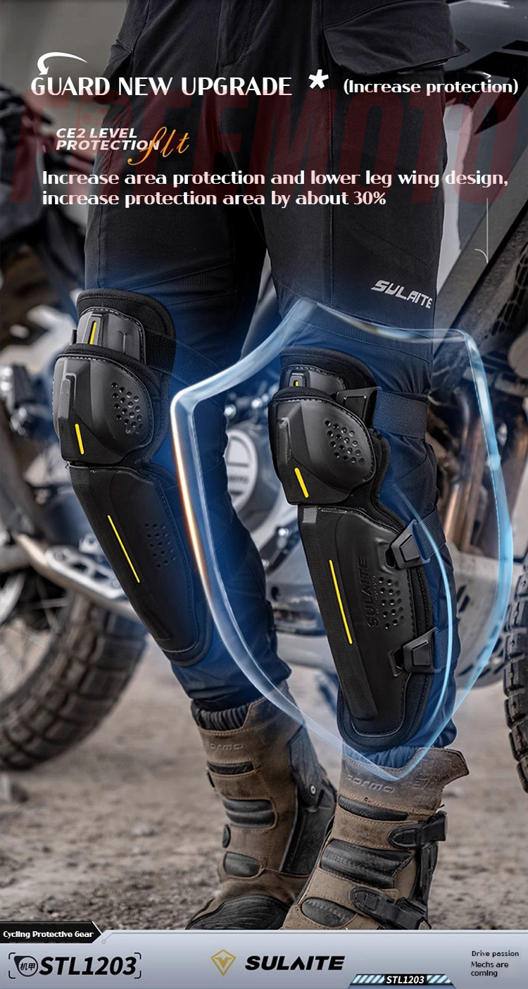 SULAITE CE Level 2 Motorcycle Knee-and-Shin Guards Elbow Pads for Men ...