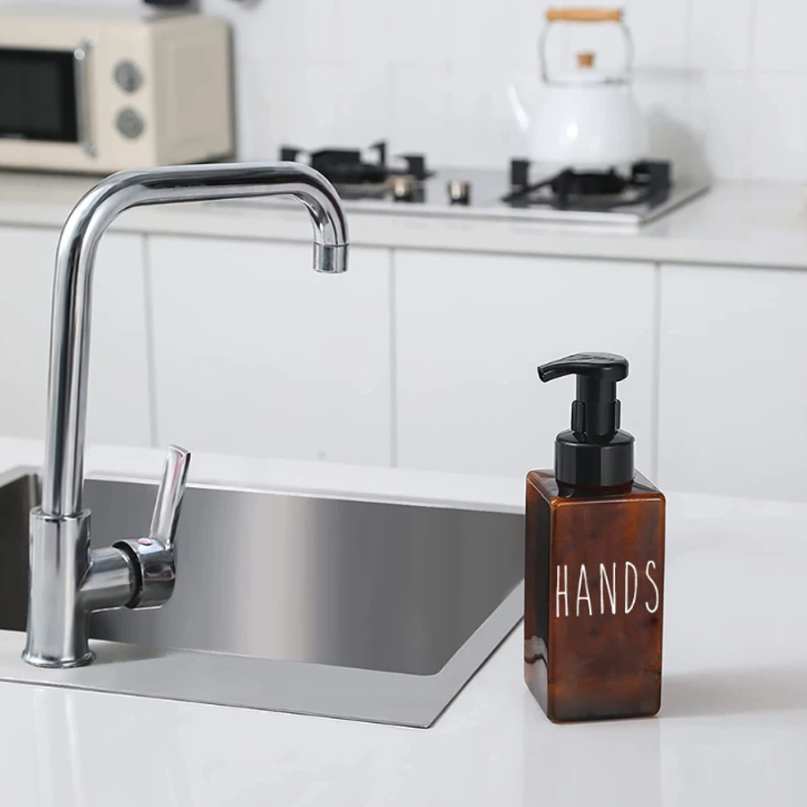 450/650ml Foaming Soap Dispenser Kitchen Countertop Hand Soap Dishes ...