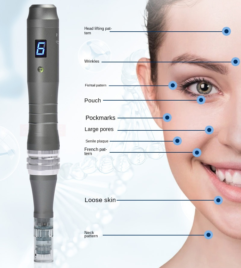 Wireless Dr Pen M8 Microneedle Derma Pen with 22Pcs Needle Cartidges ...