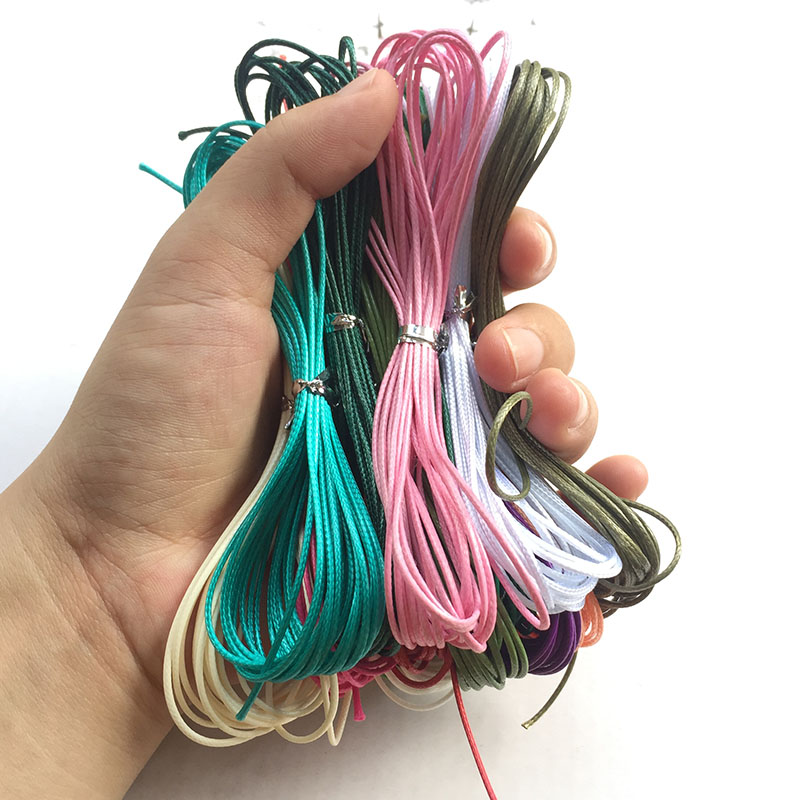 5 Meters 1mm Waxed Cotton Cord Thread String Strap Beading Rope For DIY ...