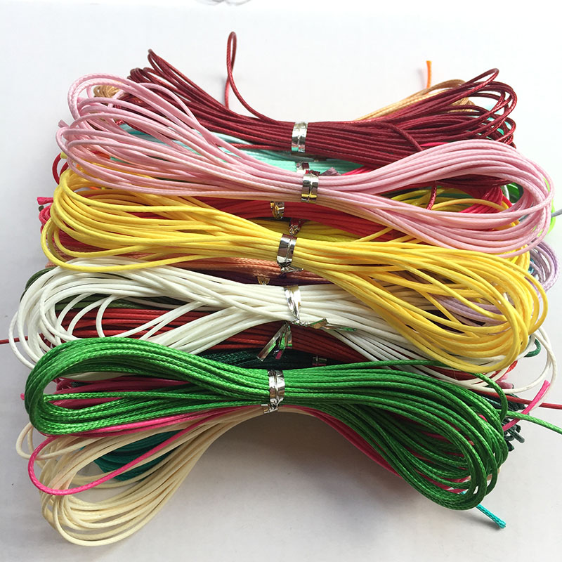 5 Meters 1mm Waxed Cotton Cord Thread String Strap Beading Rope For DIY ...