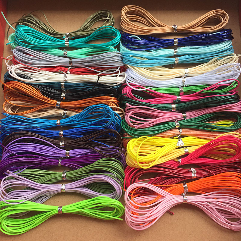 5 Meters 1mm Waxed Cotton Cord Thread String Strap Beading Rope For DIY ...
