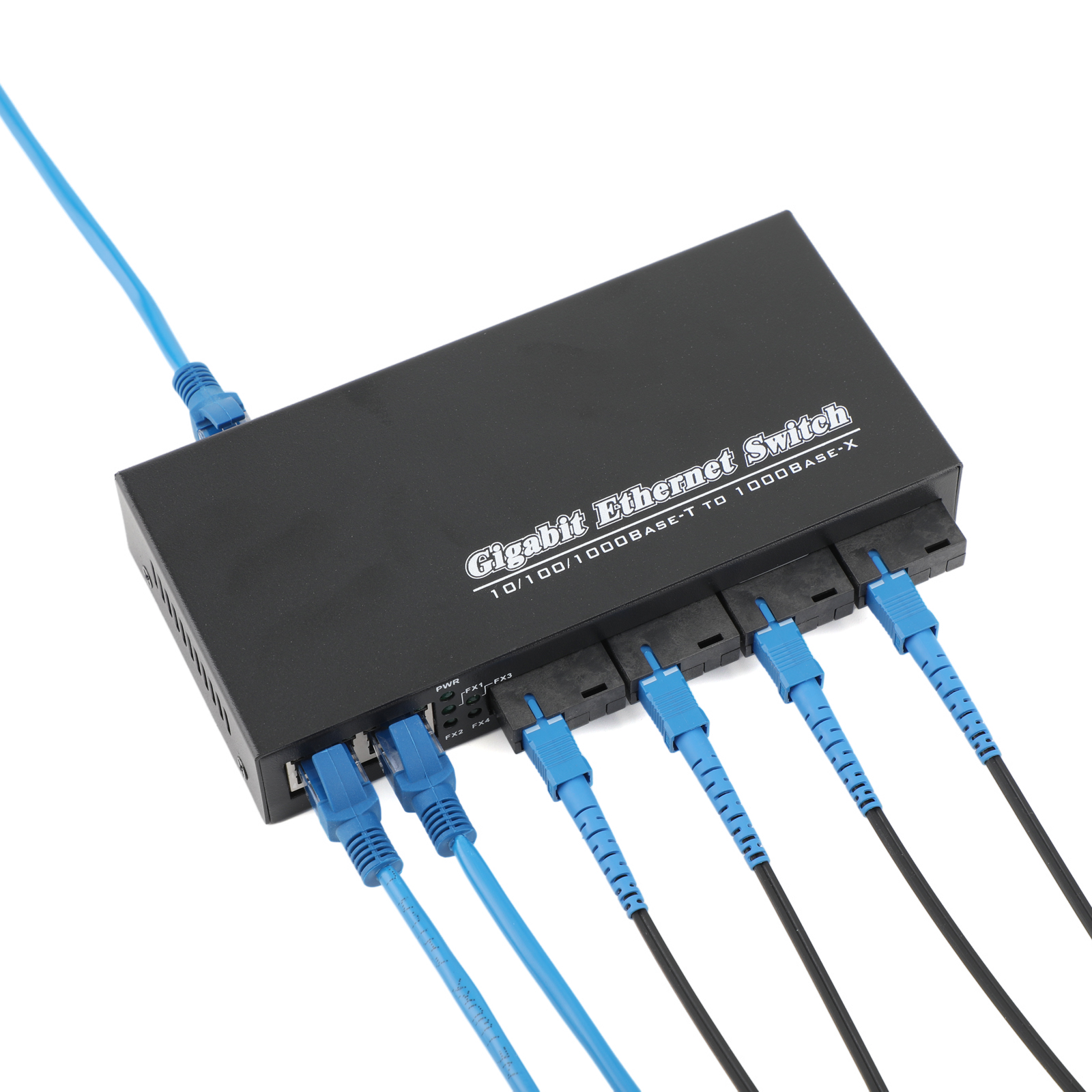 1Pcs 1000M Optic Media Converter 4 SC to 3 RJ45 Gigabit Fiber Optical ...