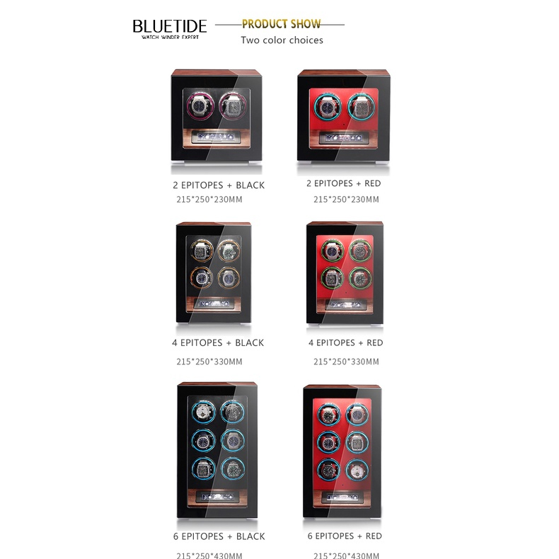 BLUETIDE High-End Brand 2024 New Fingerprint Version Automatic Winding Machine 2/4/6/9/12 Slot ...