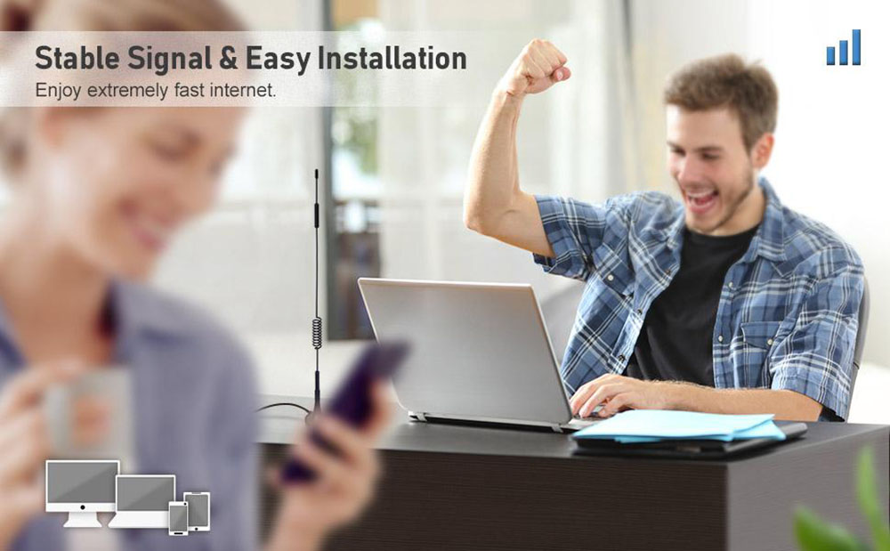 4G LTE 15dBi Magnetic Base MIMO SMA Male Antenna (2-Pack) Compatible ...