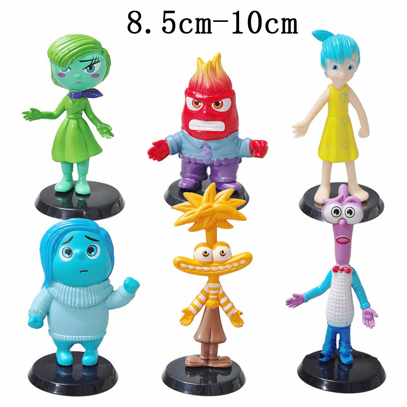 New Inside Out 2 Figure Set Sadness Disgust Fear Joy Action Figurine ...