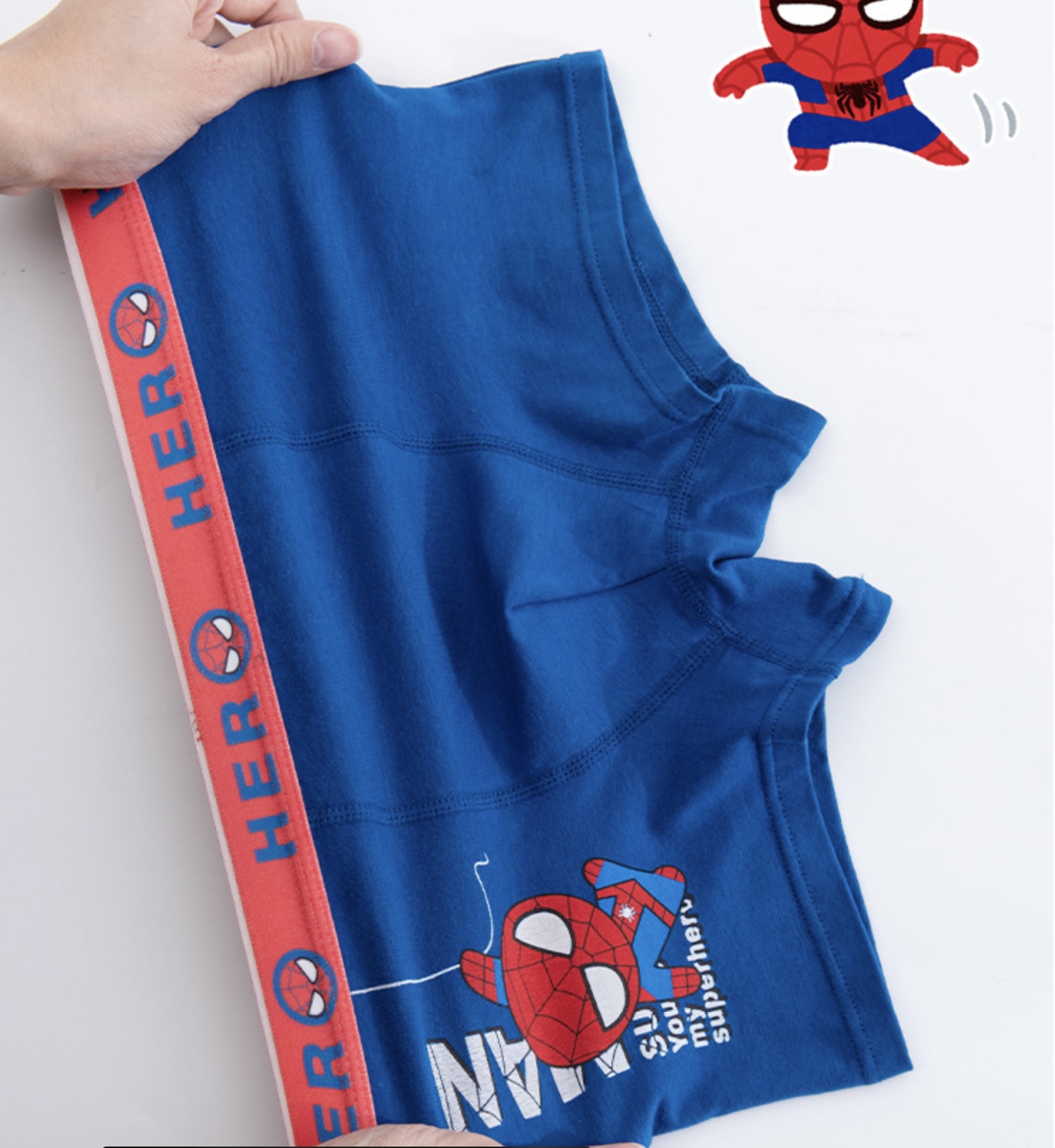 3-12 Years Old Cotton Boxer for Boys New 2pcs RANDOM DESIGN Cute Spider ...