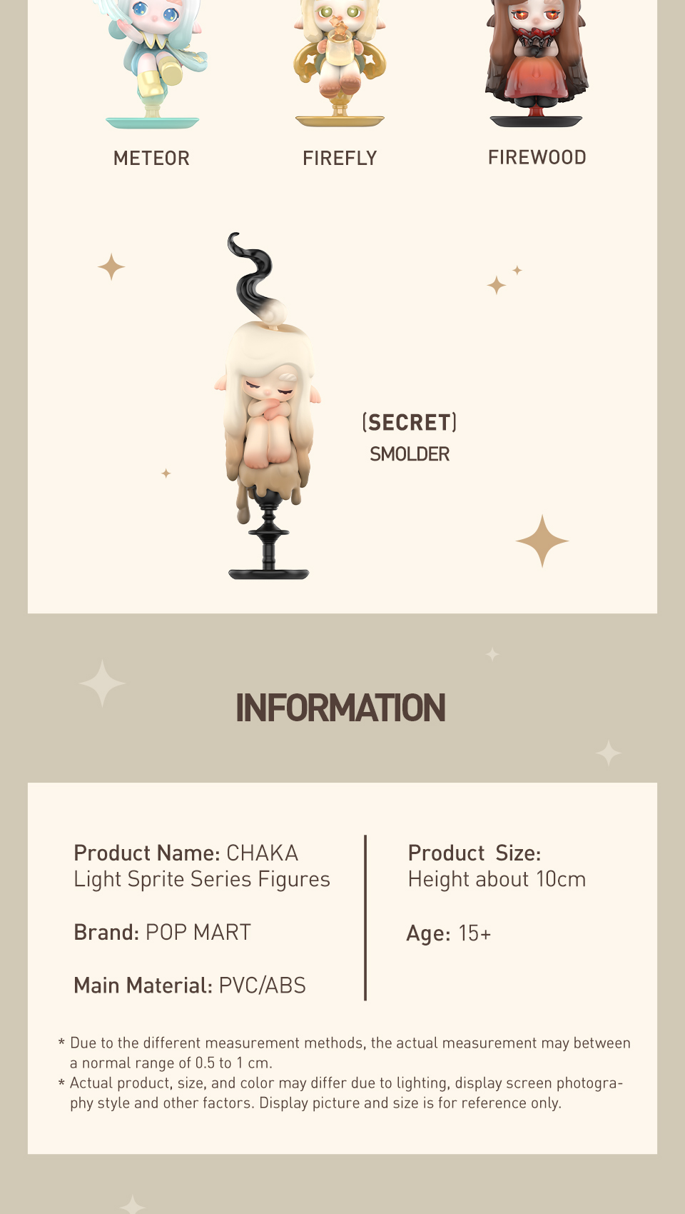 POP MART CHAKA Light Sprite Series Figures Blind Box Action Toys Figure ...