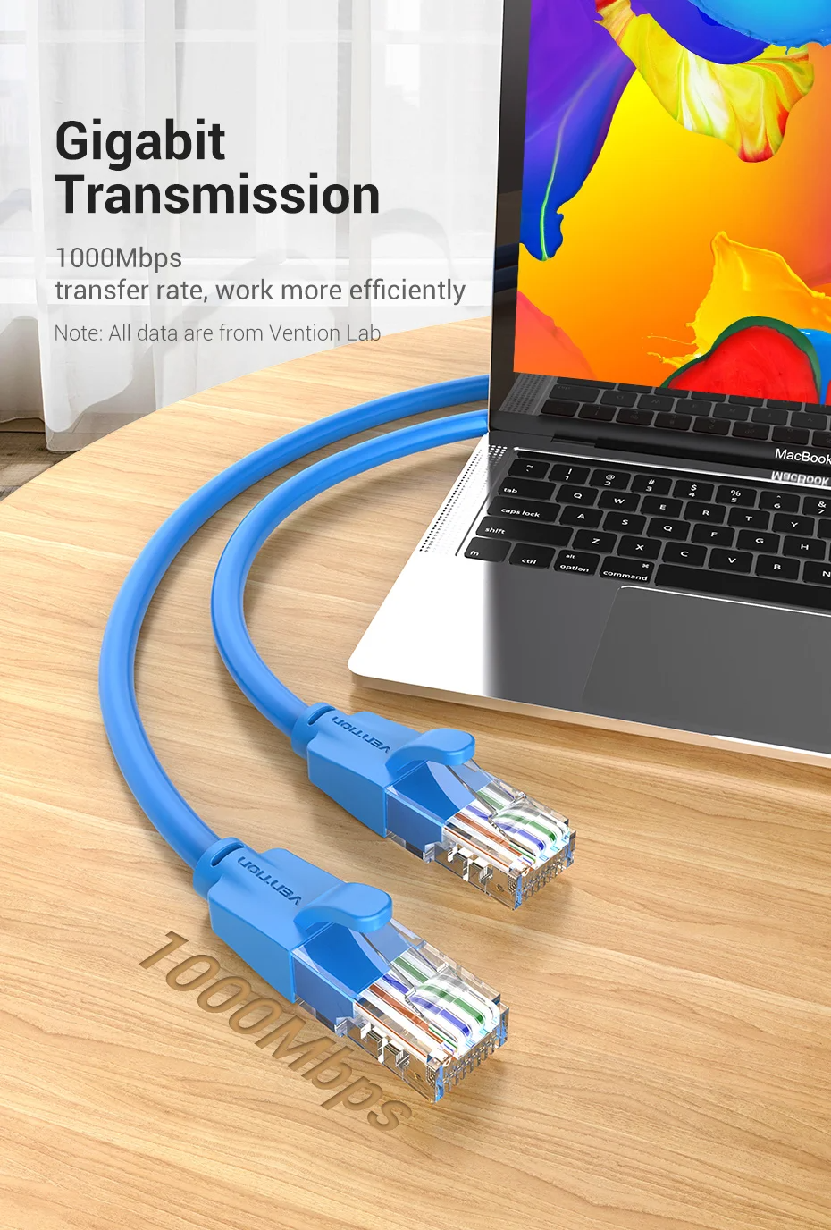 Vention Ethernet Cable Cat 6 Network Cable 4 Twisted Pair Patch Cord Internet UTP Cat6 Lan Cable ...