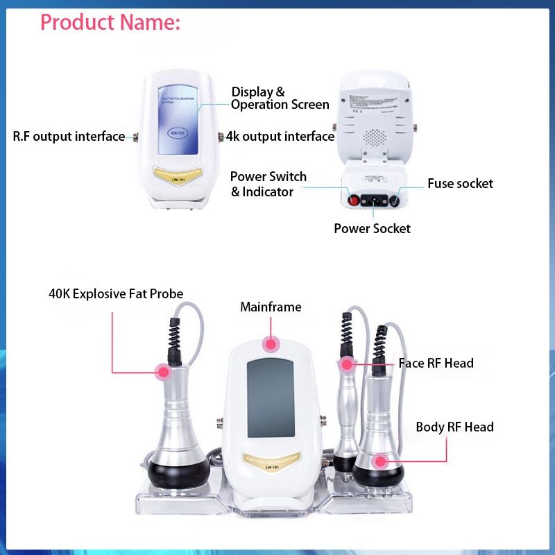 [Bohr]40K Ultrasonic beauty instrument RF fat blasting instrument ...