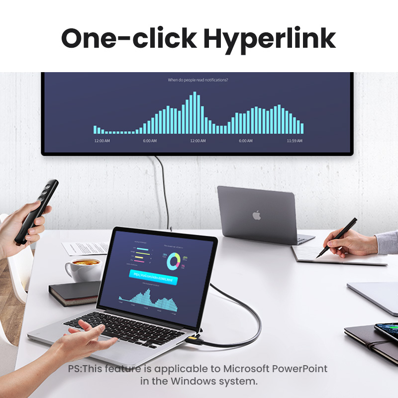 UGREEN Wireless Presenter Presentation Remote Clicker Laser Pointer 2 ...