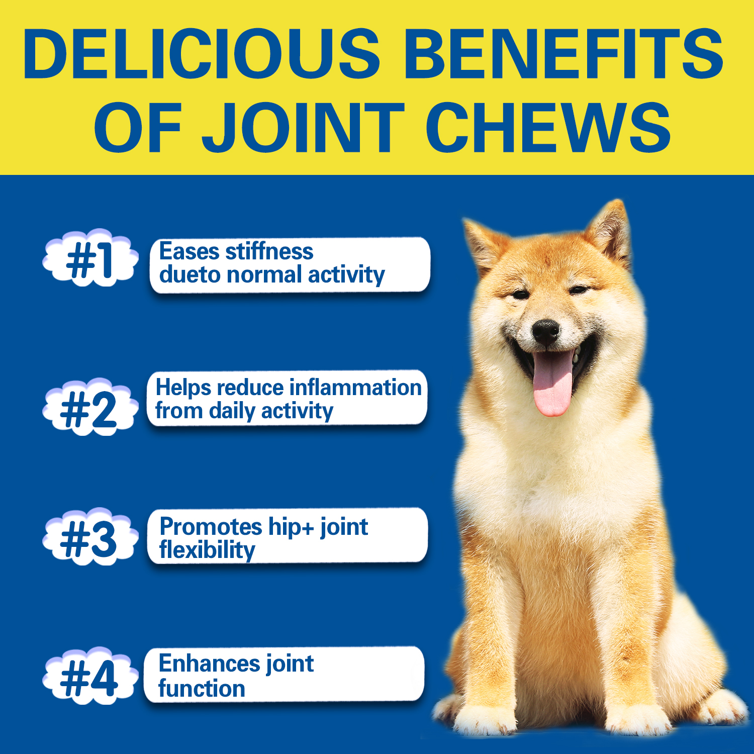 Tovitar® hip and joint support for dogs and cats with soft chewing ...