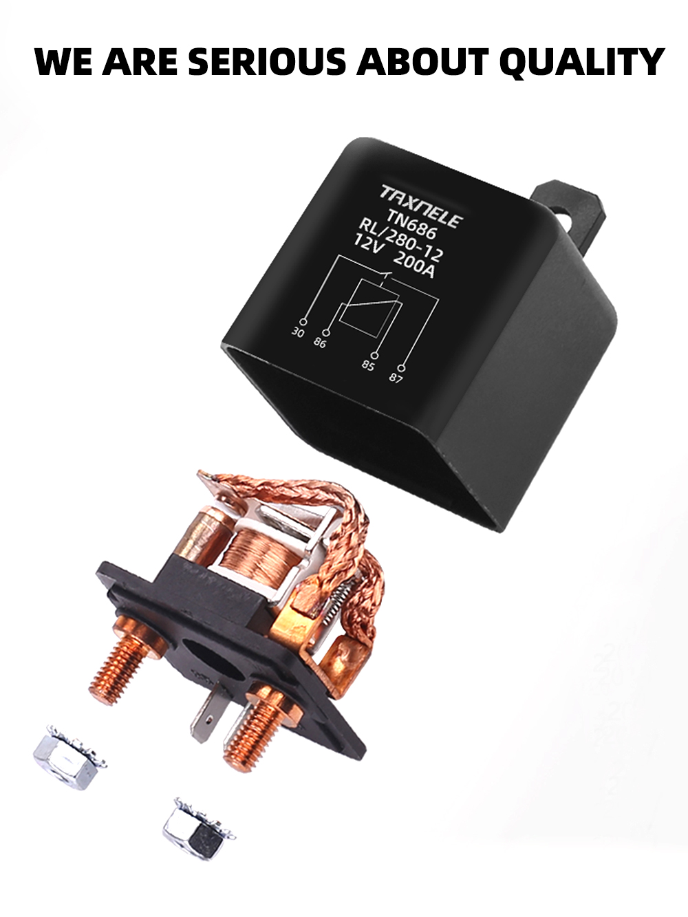TAXNELE High Current Relay Starting relay 200A 100A 12V/24V Power ...