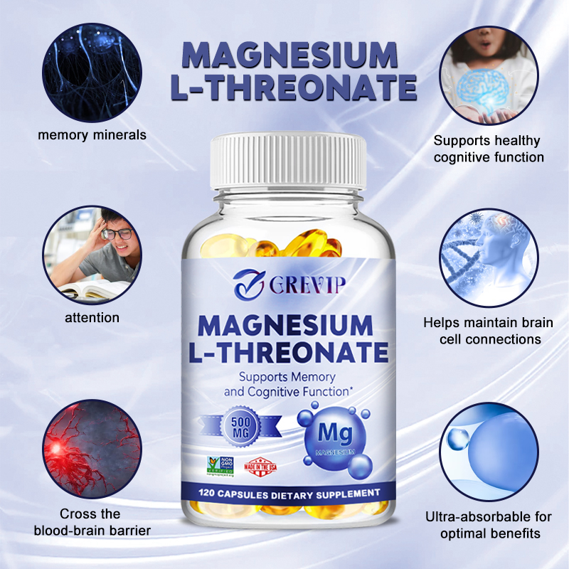 MAGNESIUM L-THREONATE - Contains 100% Elemental Magnesium - Brain ...