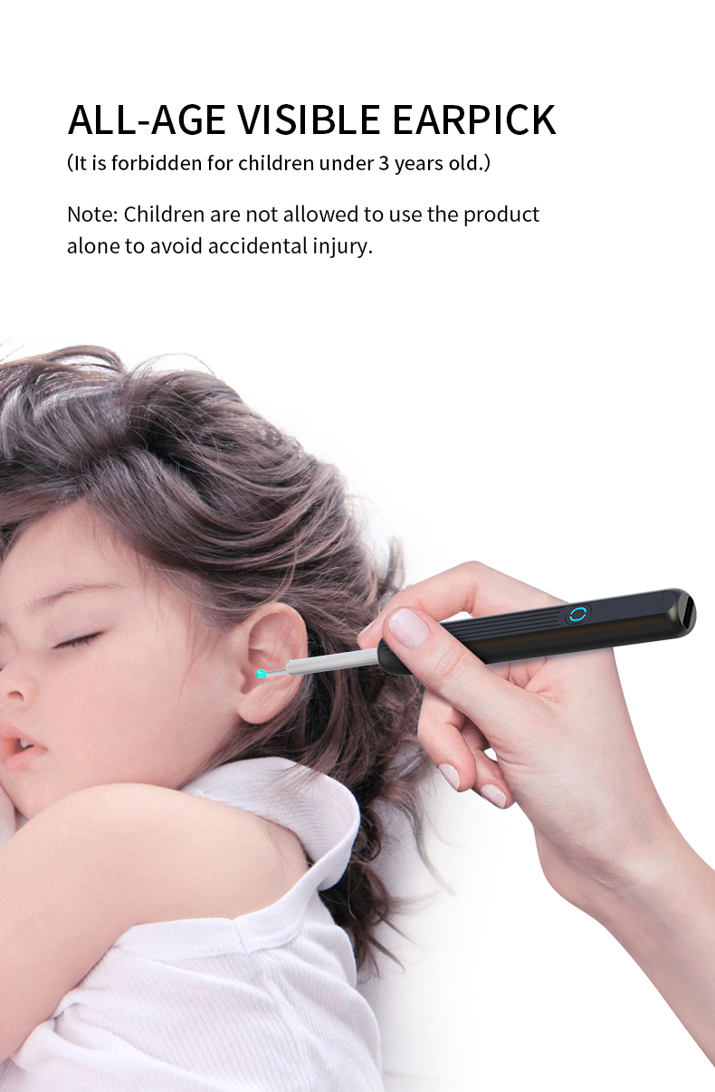 Wireless Smart Wi-fi Visual Ear Pick Camera Ear Wax Removal Tool Picker ...