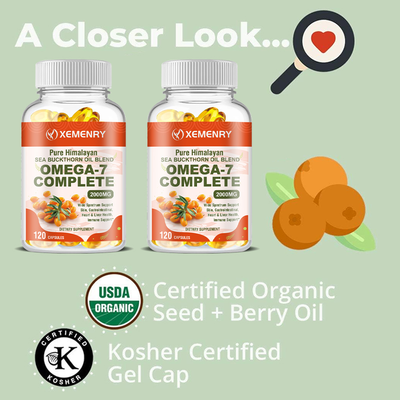 OMEGA-7 COMPLETE - 2000 mg Per Serving - Pure Himalayan Sea Buckthorn ...