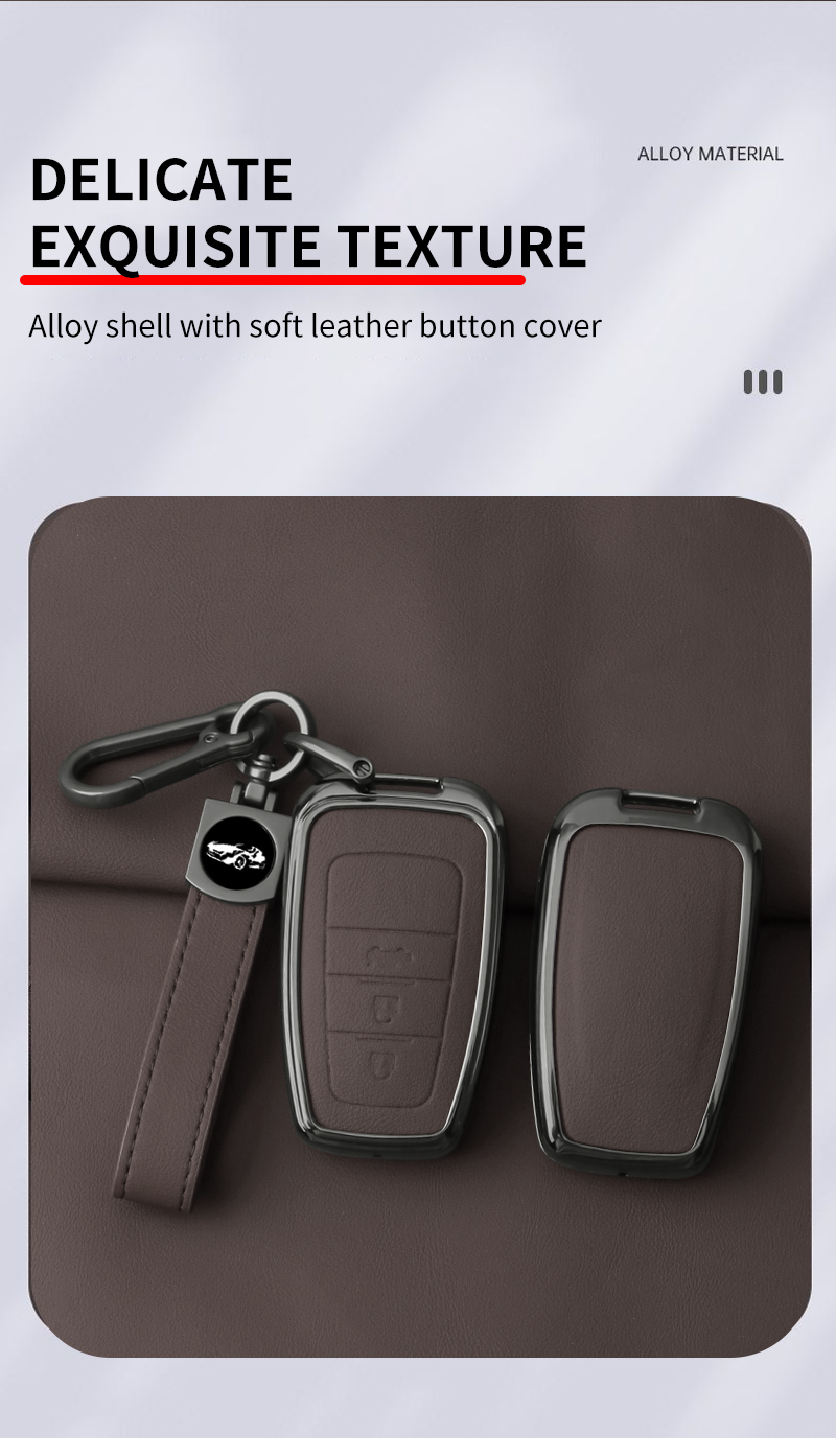 [Alloy leather]Car key Case Cover for Toyota CHR Prado Camry Altis ...
