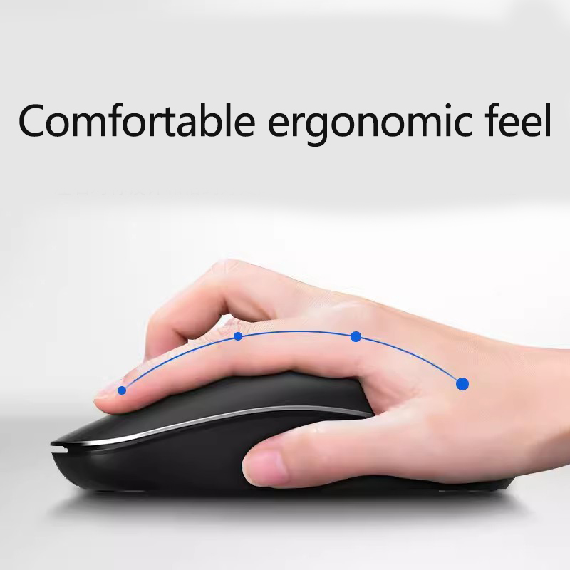 Wireless Mouse Bluetooth 2.4G Rechargeable Dual Mode for Apple Tablet ...