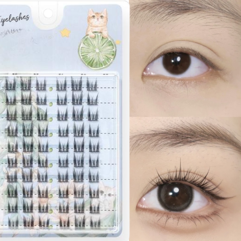 DIY Eyelash Extension Kit -10 segment cluster lashes, doll/animation ...