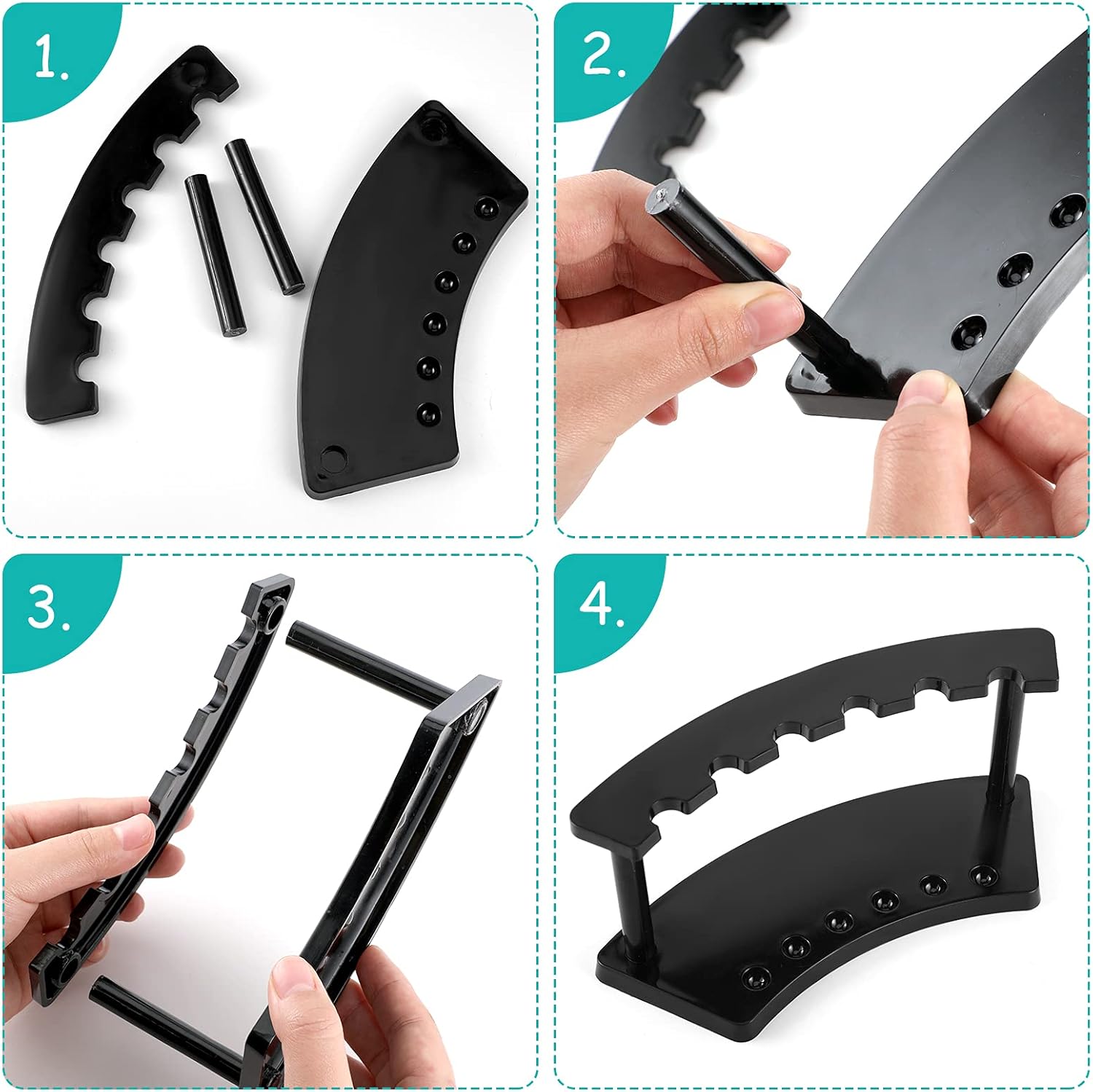 2 Pieces Plastic Pen Holder Stand, 6 Slot 2 Kinds Vertical and ...