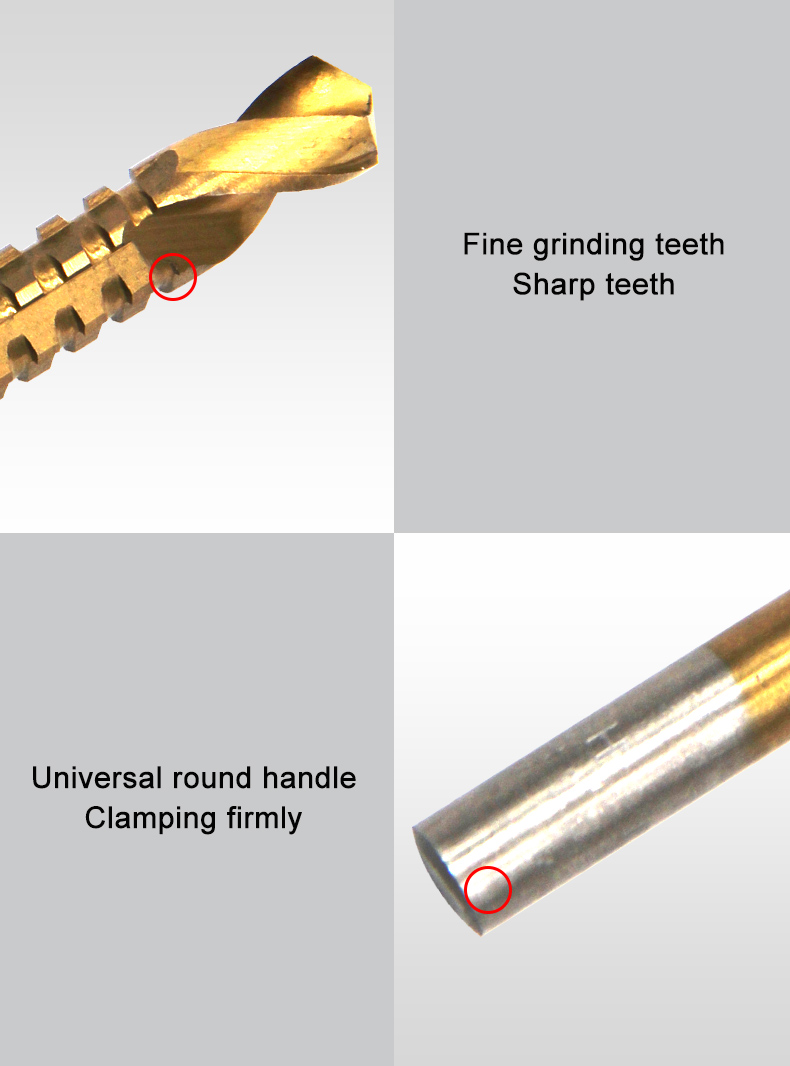 6pcs Sawing Drill, Woodworking Hole Drilling, golden sawtooth drilling ...