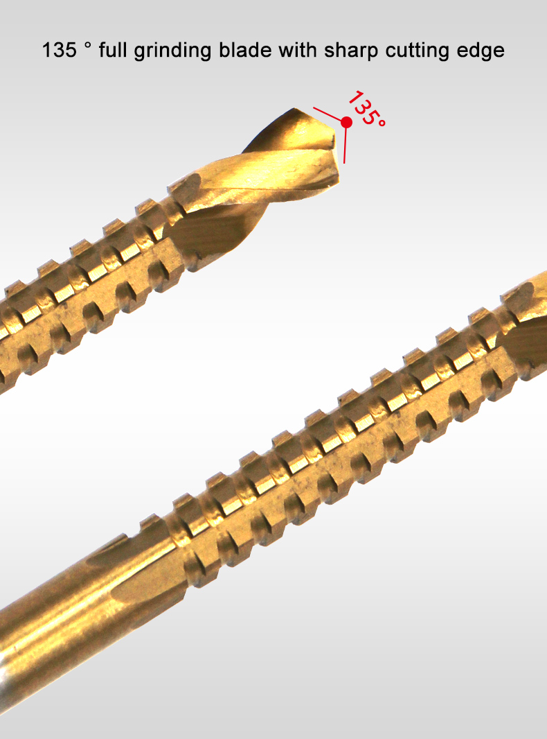 6pcs Sawing Drill, Woodworking Hole Drilling, golden sawtooth drilling ...