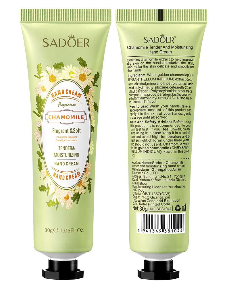 30G Hand Cream With Plant Extracts, Moisturizing and Hydrating Hand ...