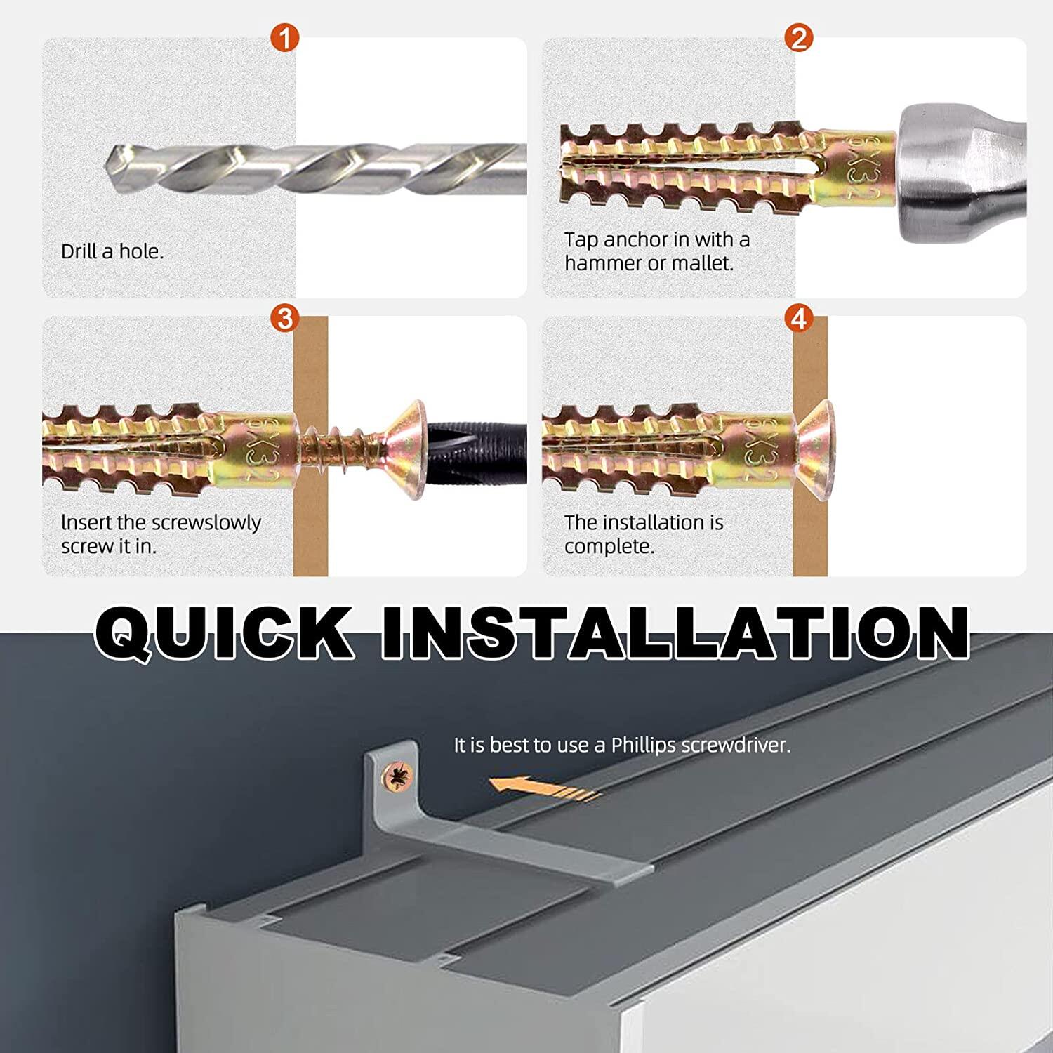 Metal Wall Plug 50/100set Expansion Pipe Nail Expansion Light Iron ...