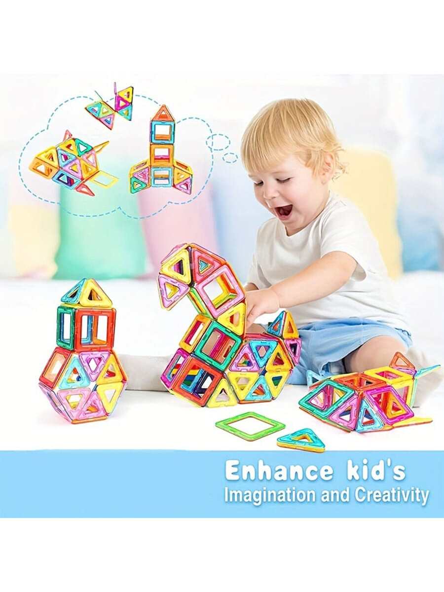 40pcs and 80pcs Magnetic Building Blocks Large Size DIY Magnet Children ...