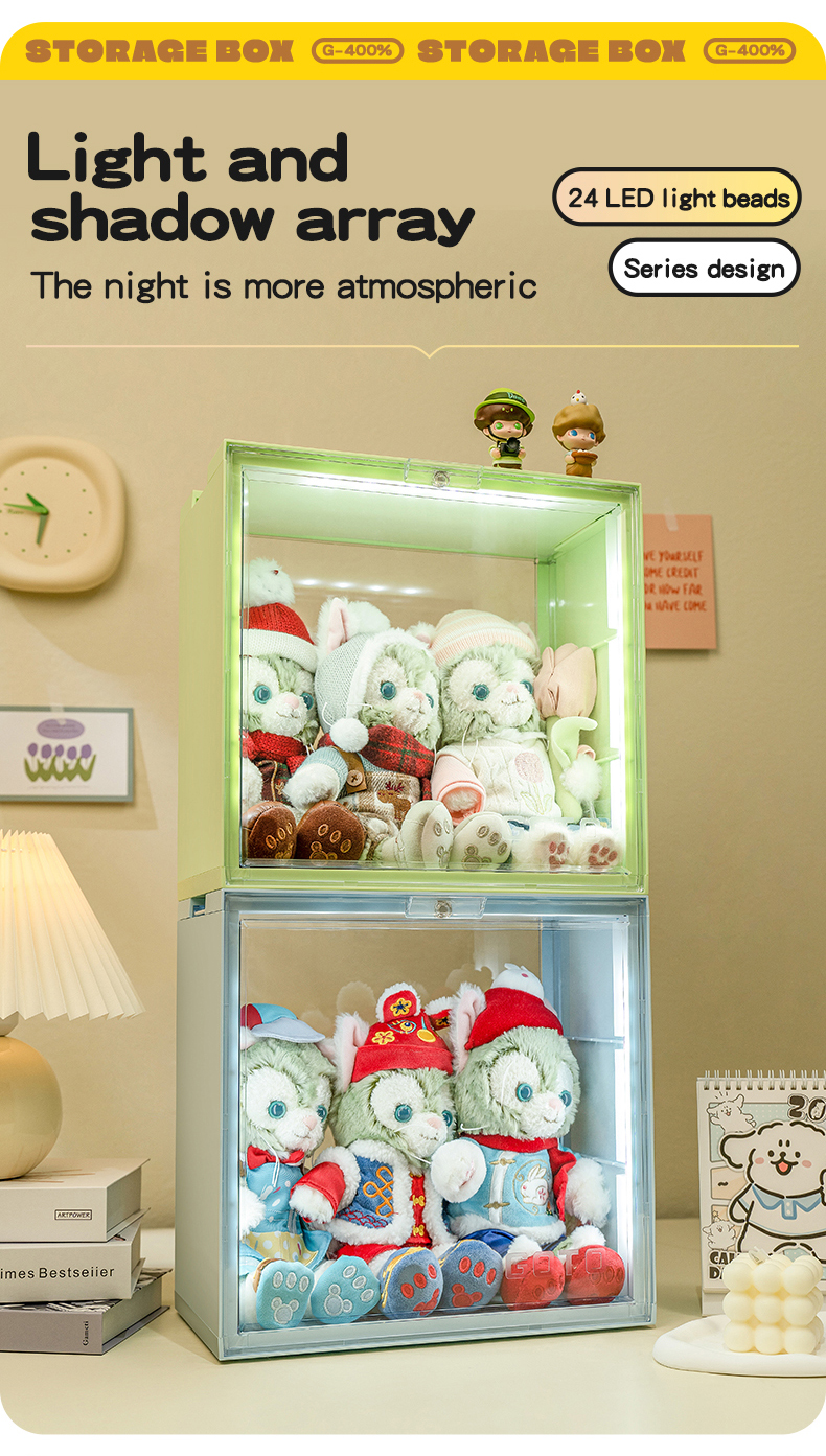 GOTO 400% Bearbrick Display Case Front Opening Display Box for PopMart ...